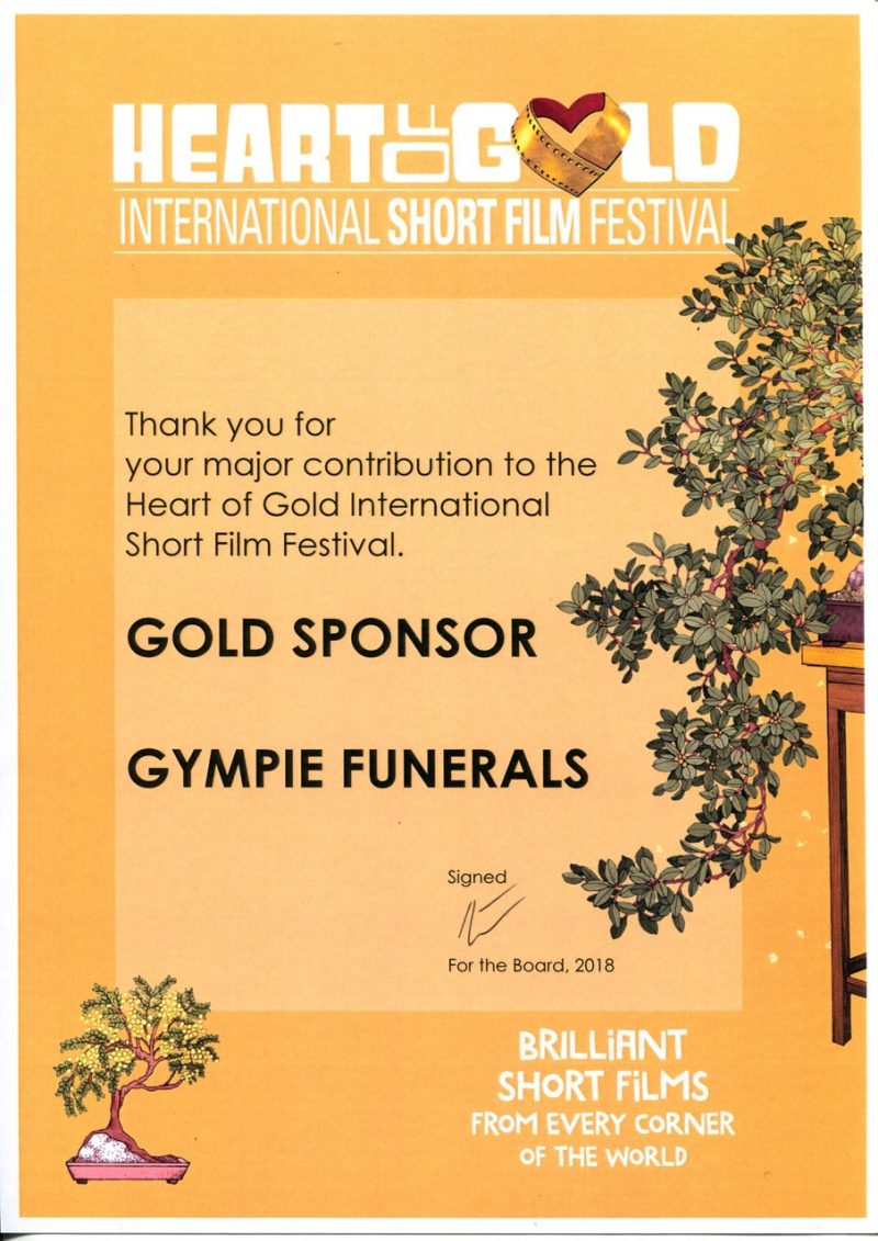 Heart of Gold - International Short Film Festival (2018) - Gympie Funerals
